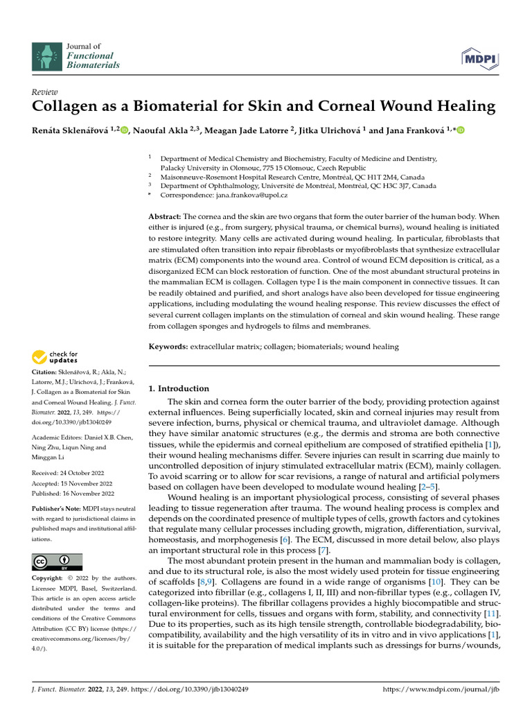 Skin_Corneal Wound Healing | PDF | Wound Healing | Extracellular Matrix