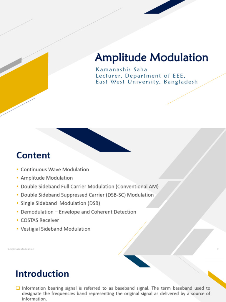 Amplitude Modulation | PDF | Detector (Radio) | Modulation