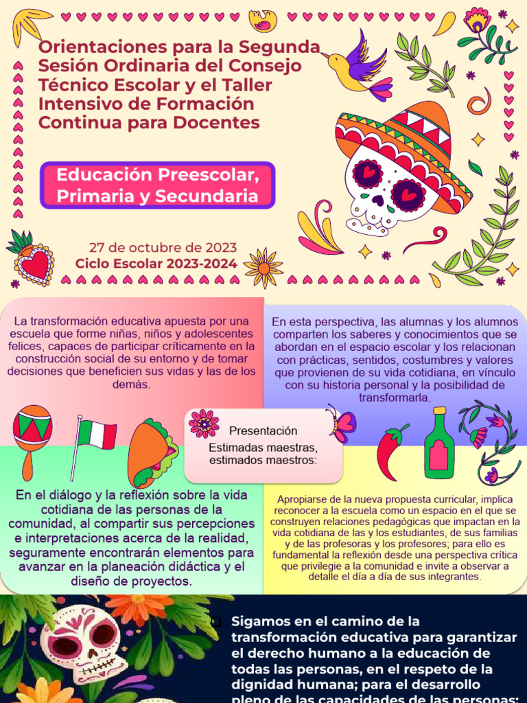 Presentacioìn CTE 2da Sesion 2023 | PDF | Maestros | Enseñando