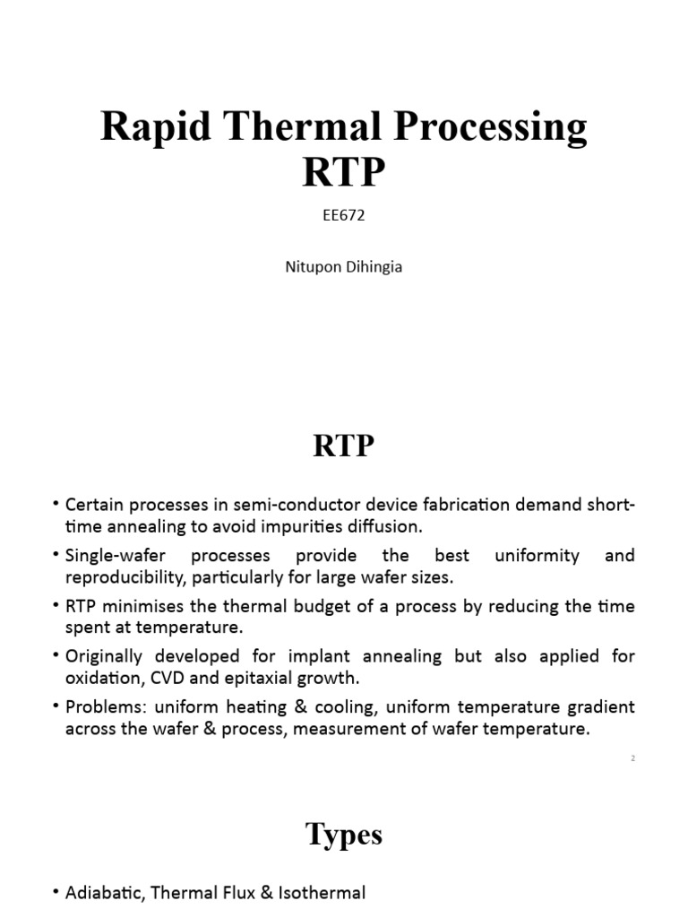 Rapid Thermal Processing in Semiconductors | PDF | Building Engineering ...