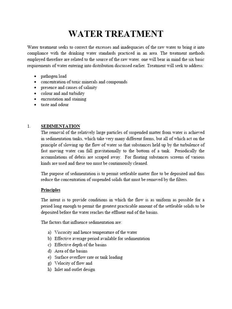 Water Treatment Methods Explained | PDF | Filtration | Water Purification