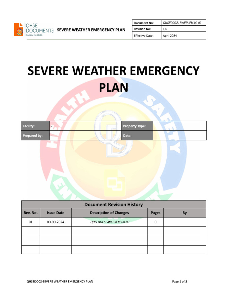 Severe Weather Emergency Plan | PDF
