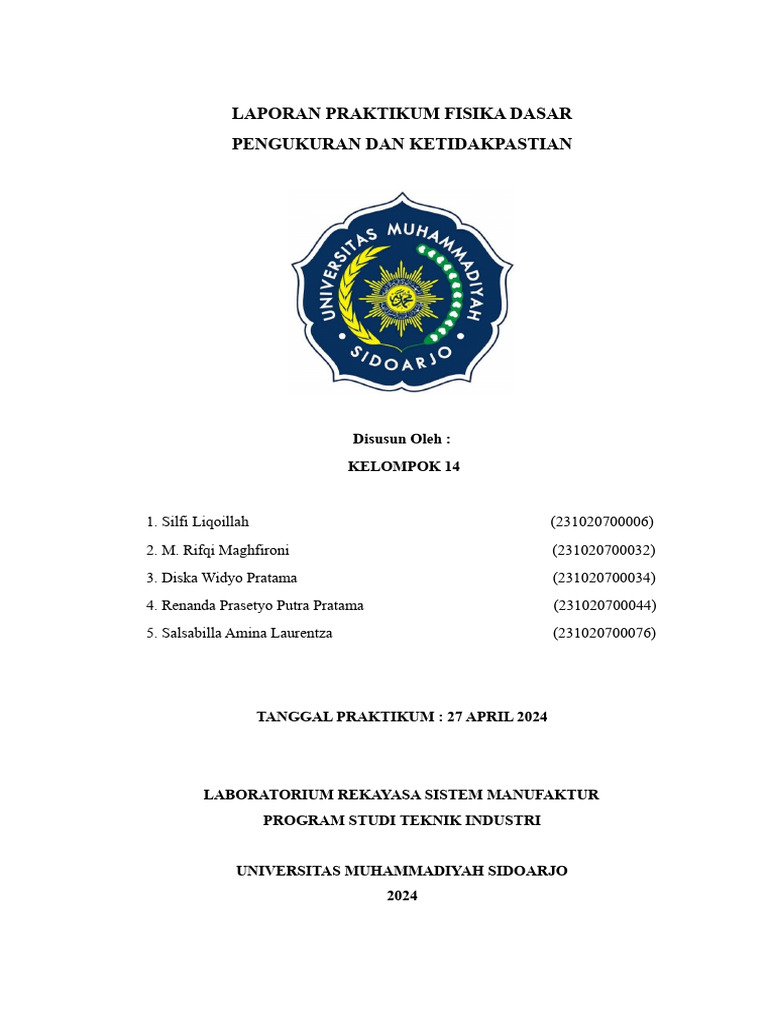 Baru Laporan Praktikum Fisika Dasar Modul 1 | PDF