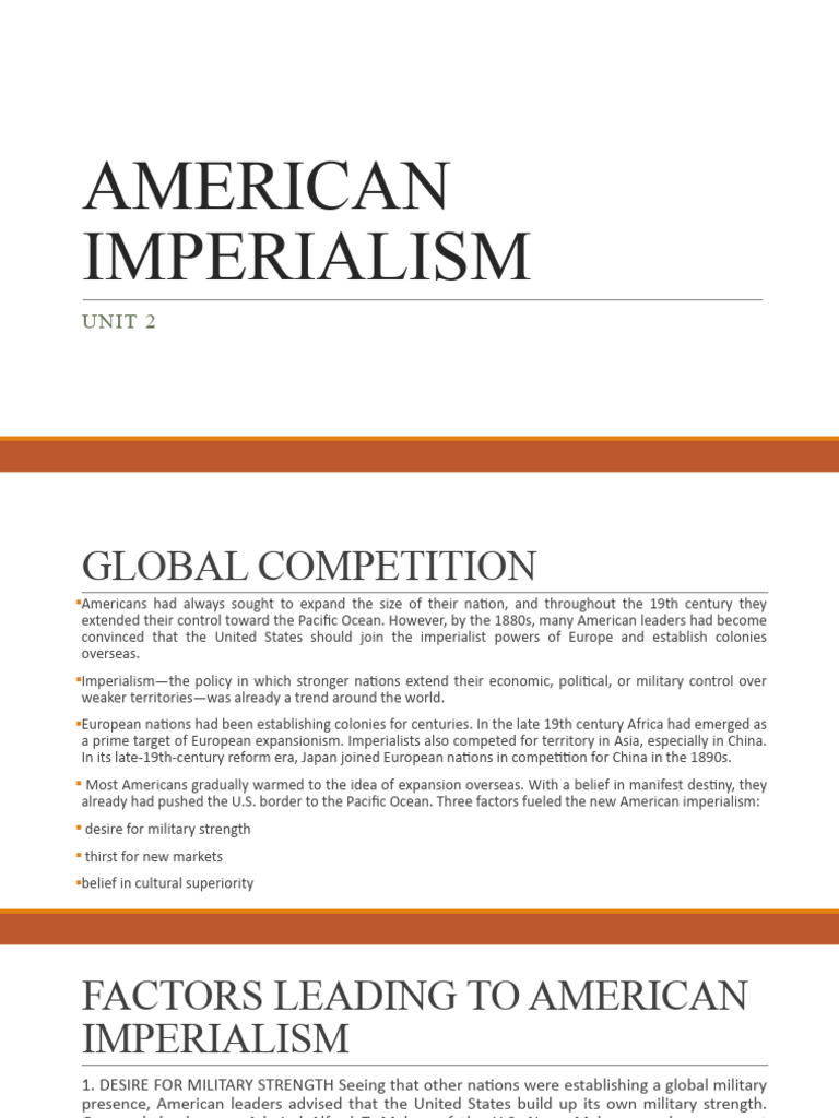 Unit 2-American Imperialism | PDF | Panama Canal | Cuba