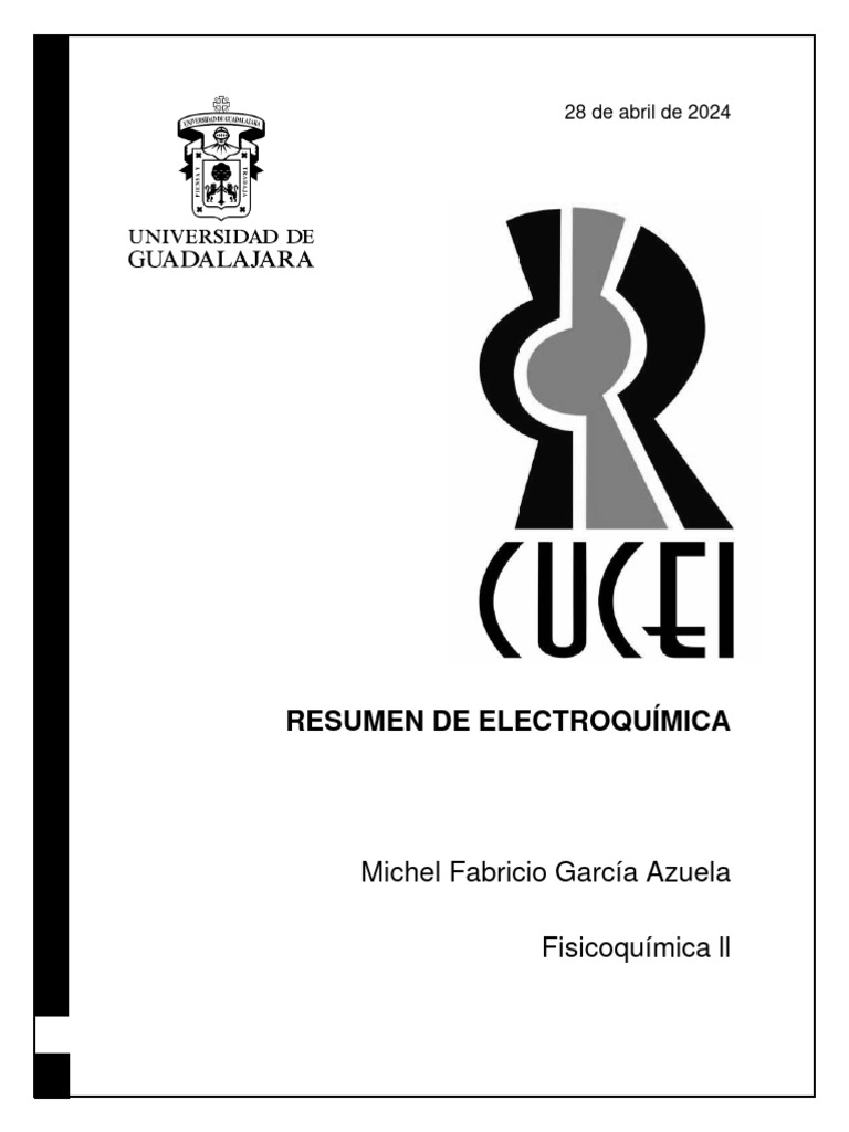 Resumen de Electroquímica | PDF | Electroquímica | Redox