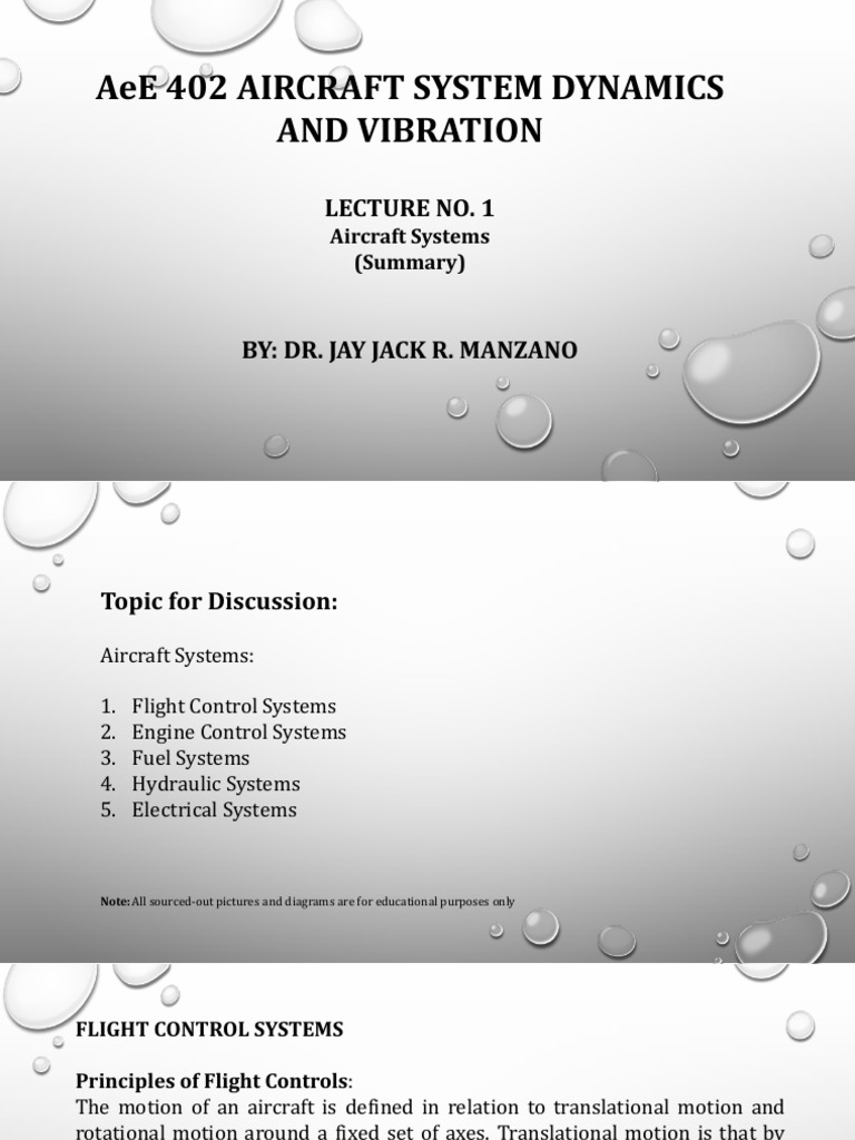 Lecture No. 1 | PDF | Flight Control Surfaces | Aircraft Flight Control System