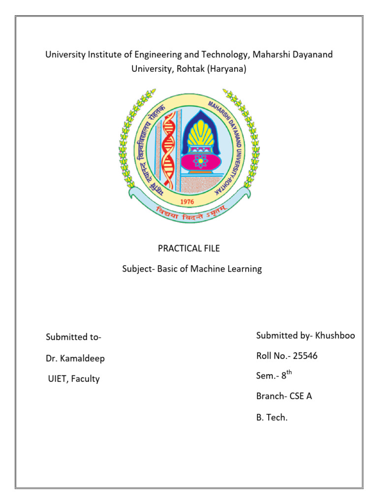 ML File | PDF | Receiver Operating Characteristic | Linear Regression