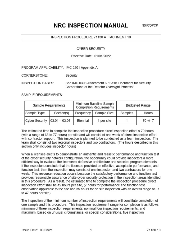 Cyber Security Inspection Guide | PDF | Security | Computer Security