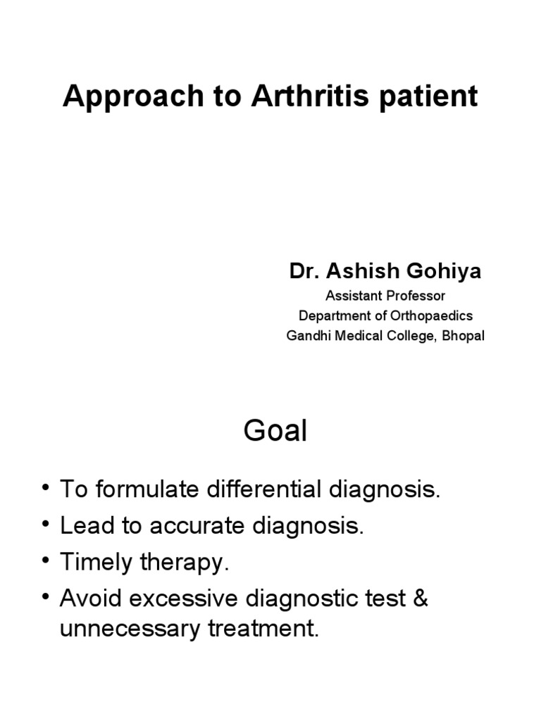Arthritis Diagnosis and Management Guide | PDF | Arthritis | Joint