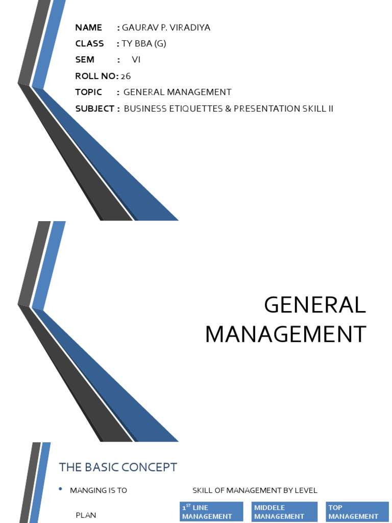 General Management | PDF | Corporate Social Responsibility | Leadership