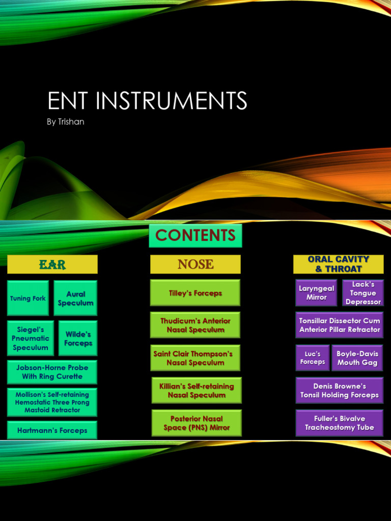 ENT Instruments - 240412 - 174526 | PDF | Human Nose | Larynx