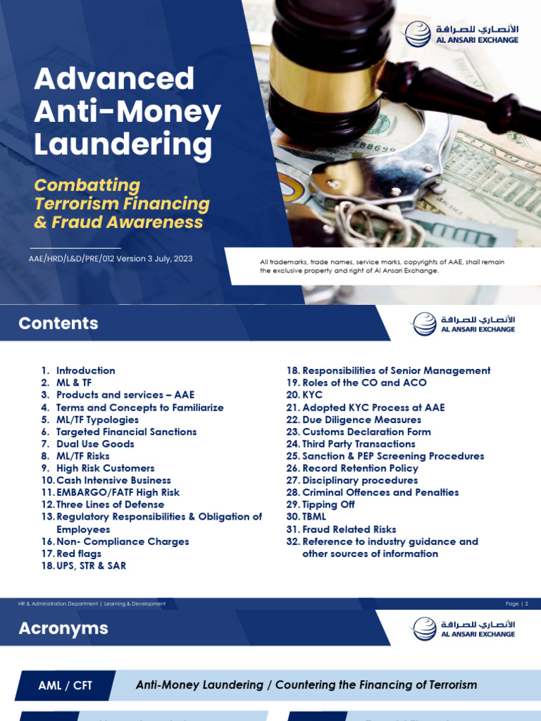 Advanced Anti-Money Laundering: Combatting Terrorism Financing & Fraud ...