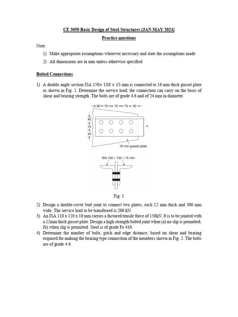 Bolted and Welded Connection Design | PDF | Truss | Beam (Structure)