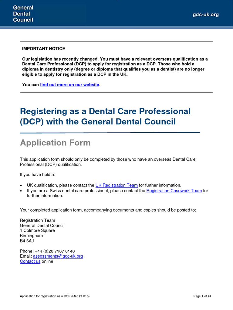 DCP Registration with Overseas Qualification | PDF | Identity Document ...