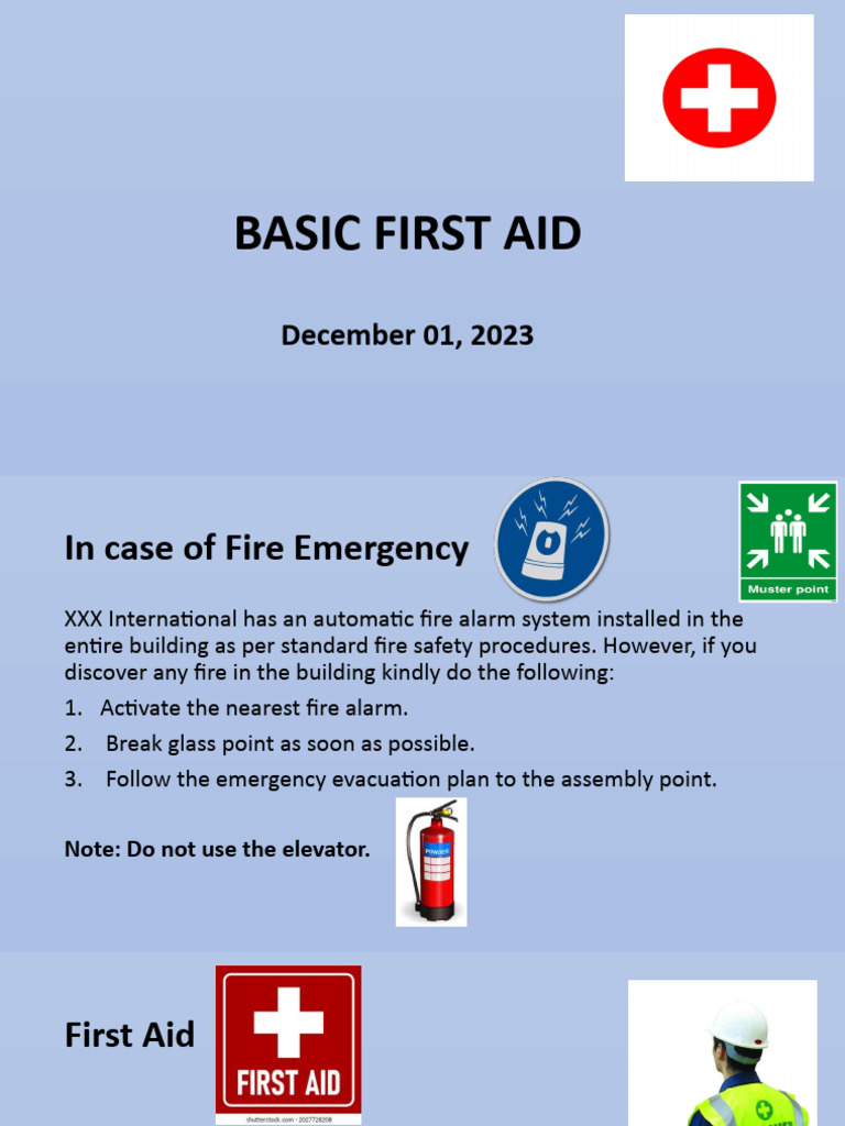 Presentation Basic First Aid | PDF | Cardiopulmonary Resuscitation | Cardiac Arrest