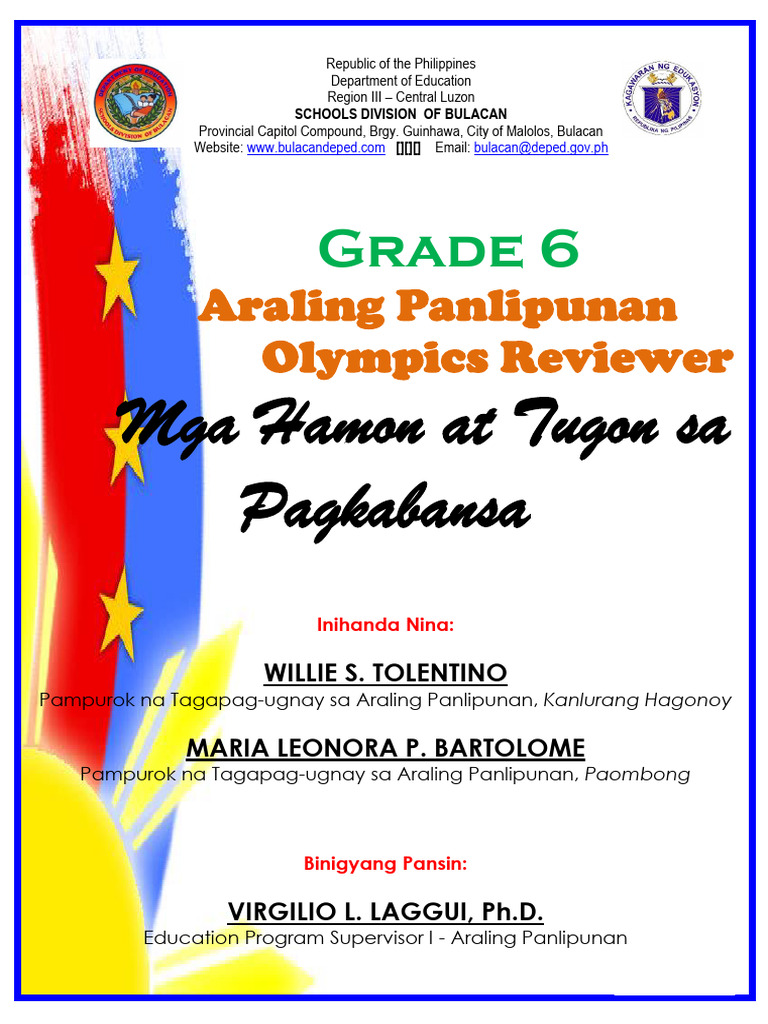 GRADE6 AP Olympics Reviewer Mga Hamon at Tugon Sa Pagkabansa | PDF