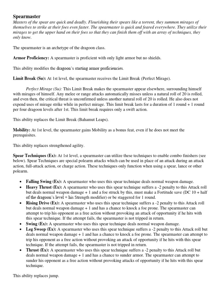 Spearmaster Pdf Spear