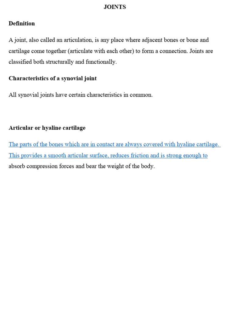 JOINTS | PDF | Anatomical Terms Of Motion | Hand