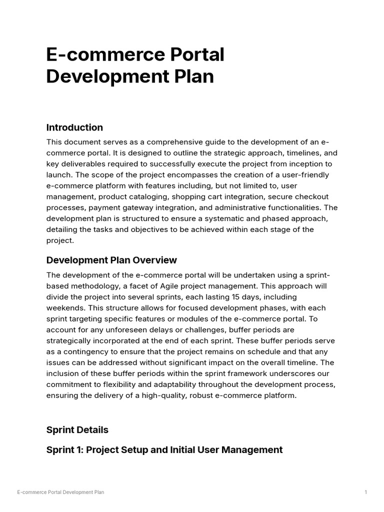 E-commerce_Portal_Development_Plan | PDF | Software Development Process ...