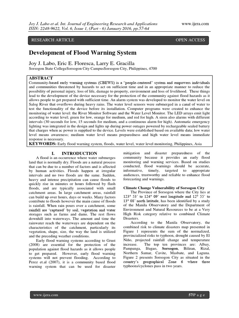 Community-Based Flood Warning System | PDF | Flood | Tropical Cyclones
