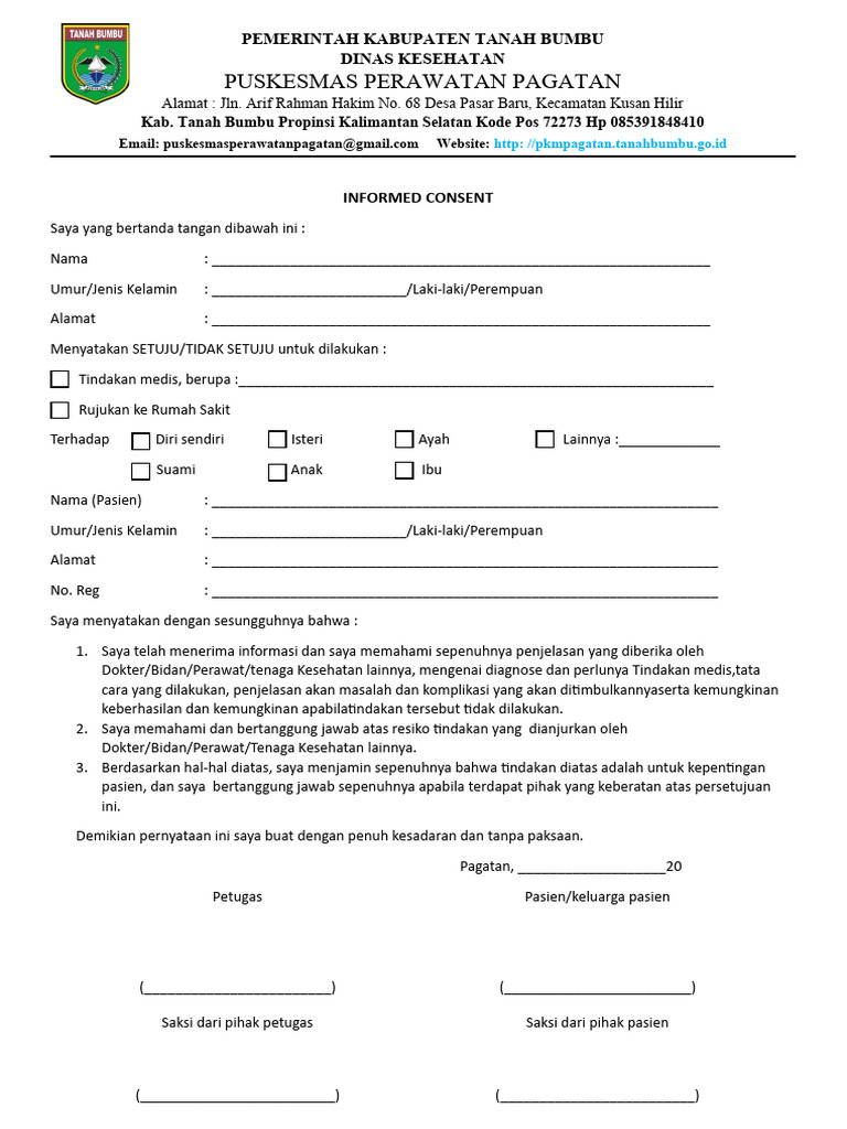 Informed Consent | PDF | Pengembangan Diri | Kesehatan Holistik