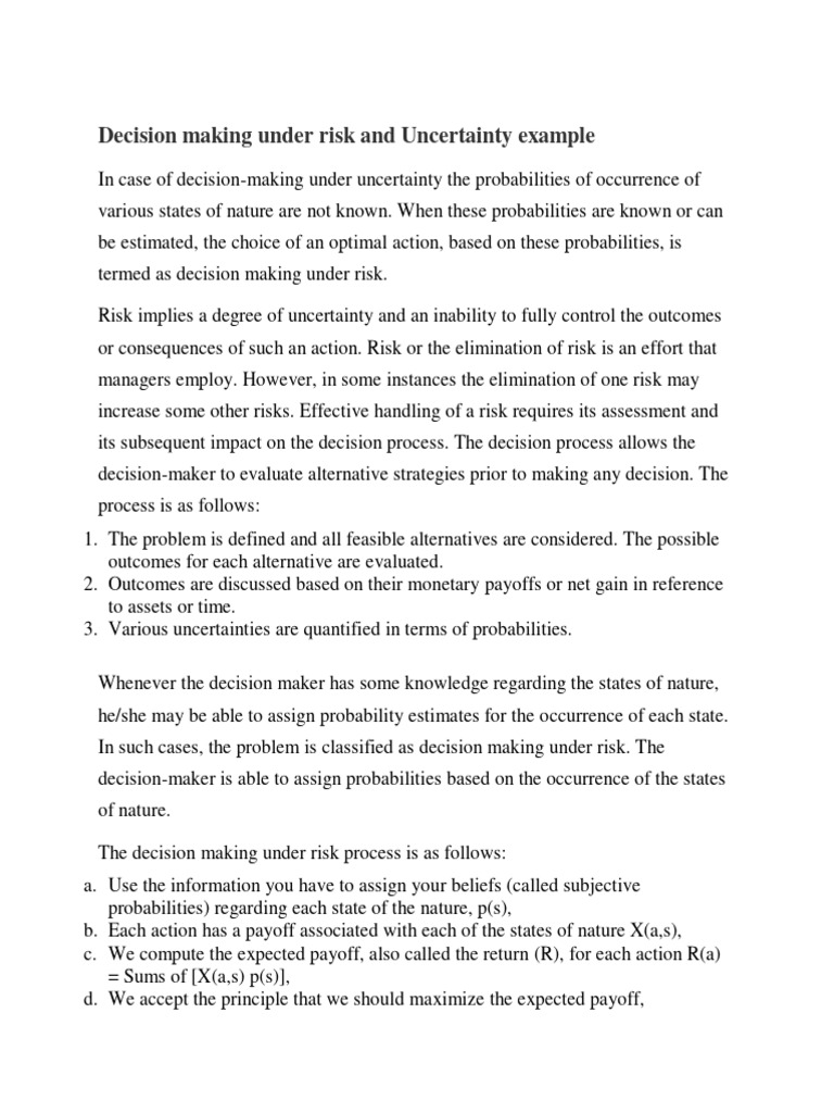 DMRisk | PDF | Risk | Decision Making