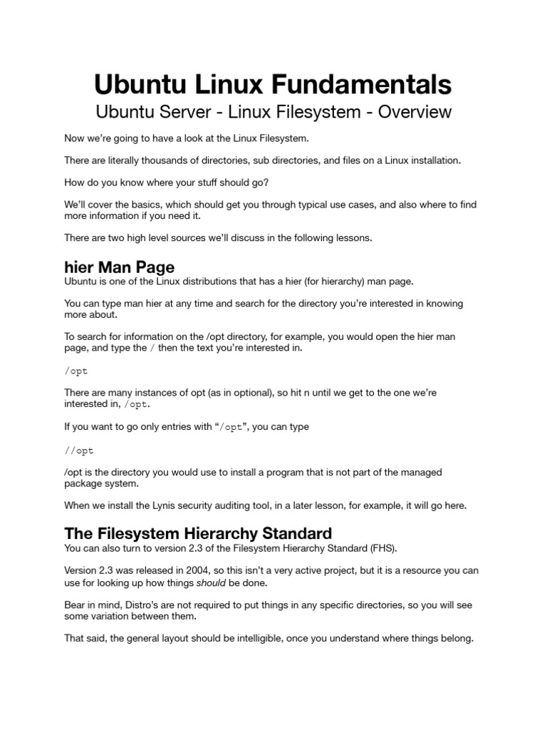 1.1 Server-File-System-Intro | PDF