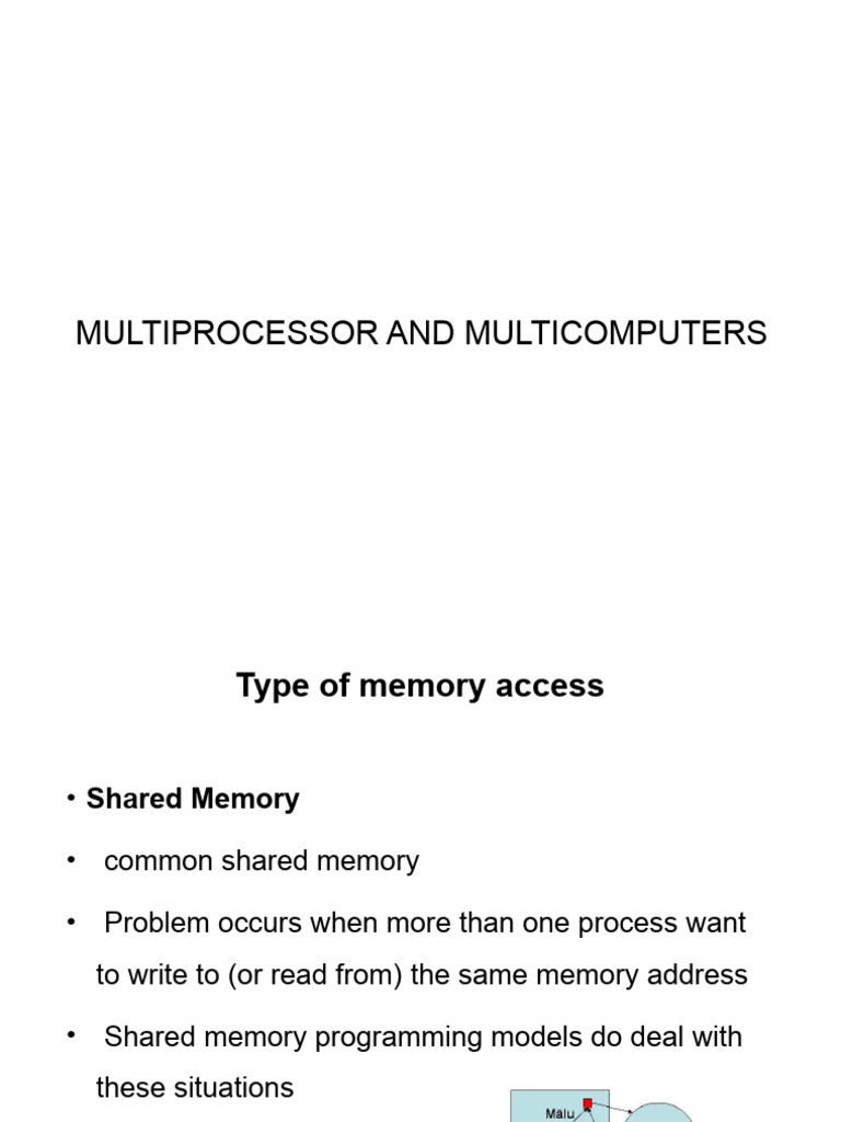 Multiprocessor vs. Multicomputer Systems | PDF | Parallel Computing ...