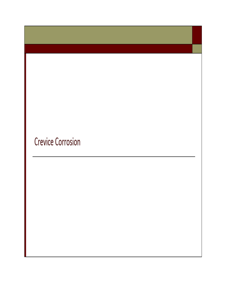 09 Corrosion-Crevice | PDF | Corrosion | Stainless Steel