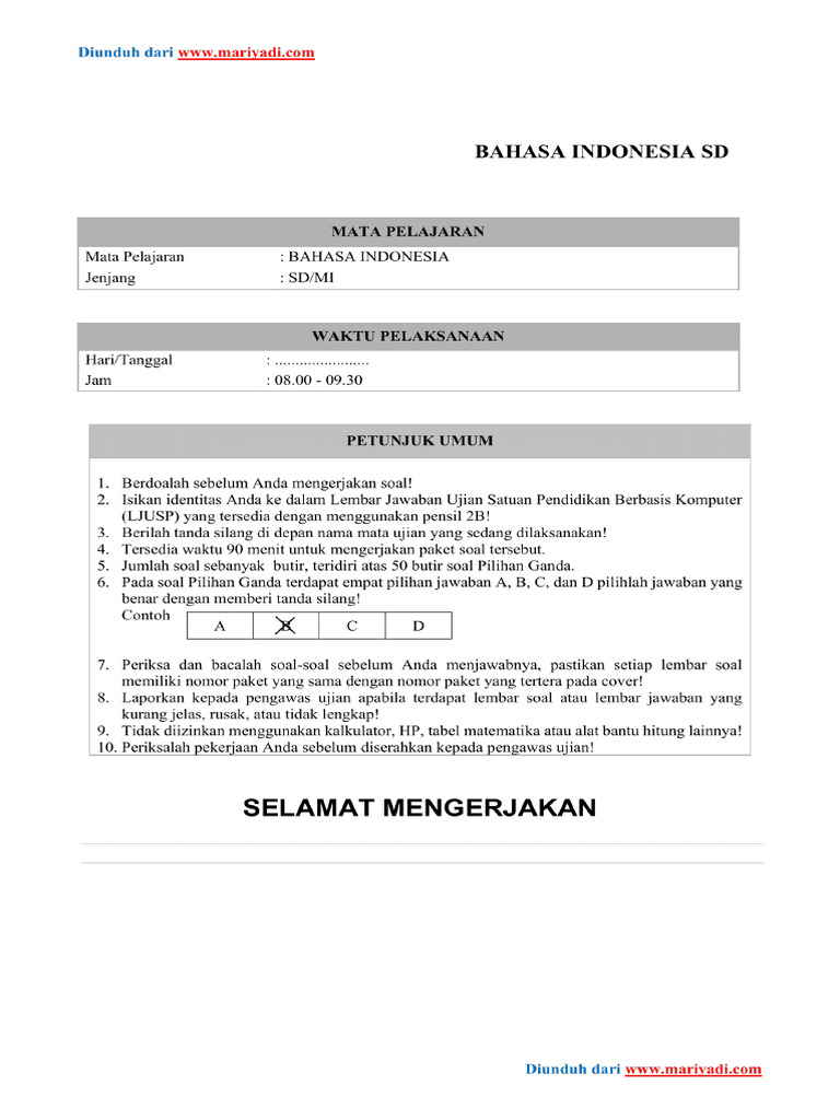 BHS INDONESIA Kls 6 | PDF