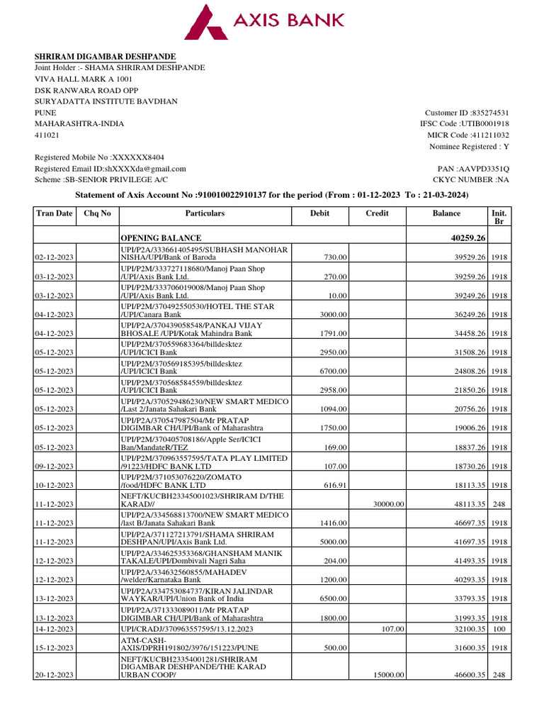 Account_stmt | PDF | Banks | Automated Teller Machine