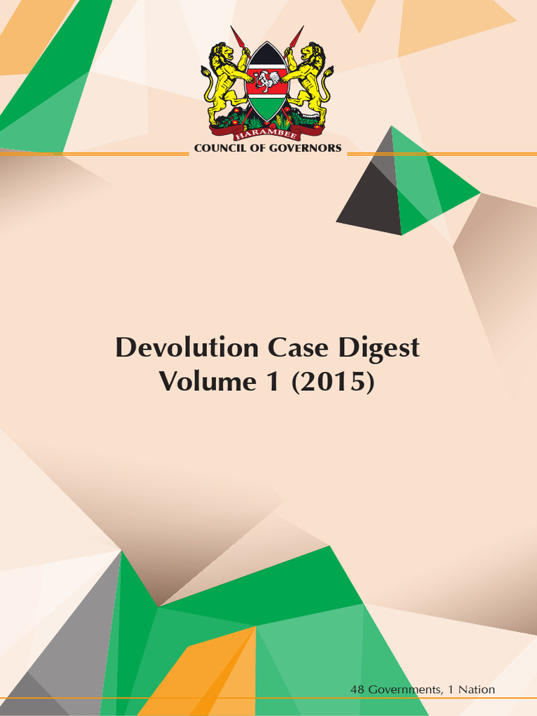 Thematic Devolution Case Digest Volume 1 | PDF | Impeachment | Devolution