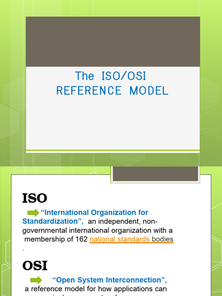 ISO-OSI Reference Model | PDF | Osi Model | Computer Network