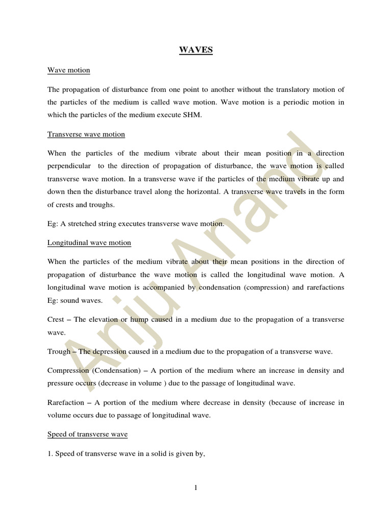 Waves | PDF | Waves | Sound