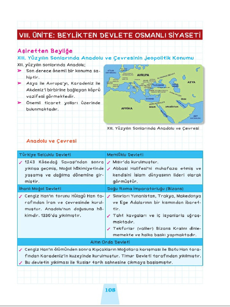 10.Sinif-Tarih-2.Unite-Ozet | PDF