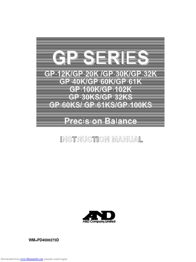 And GP-30K | PDF | Pound (Mass) | Weight