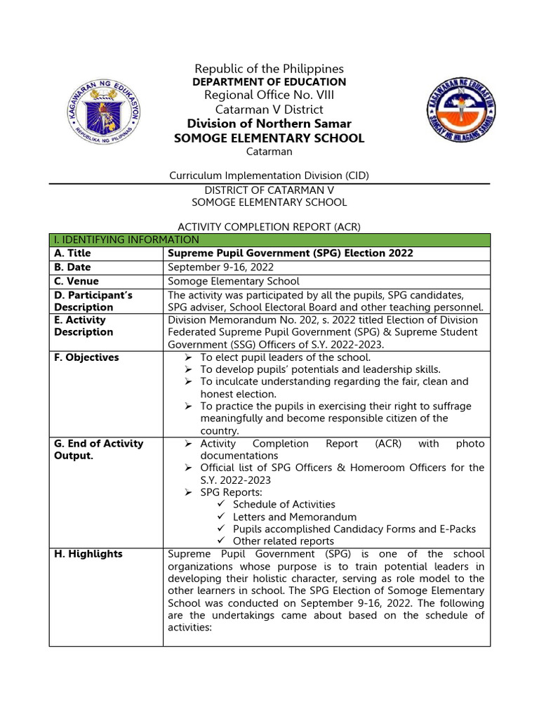 ACR SPG Election | PDF | Accountability | Democracy