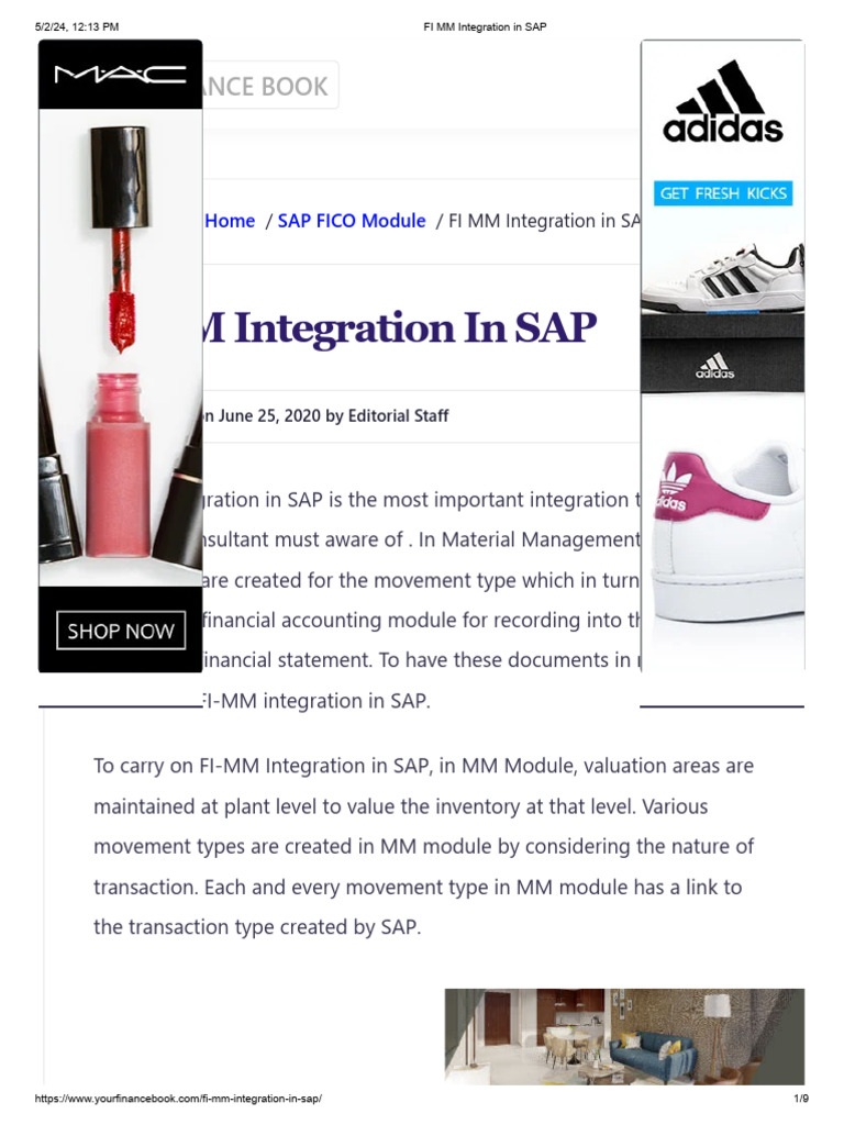 FI MM Integration in SAP | PDF | Investing | Stocks