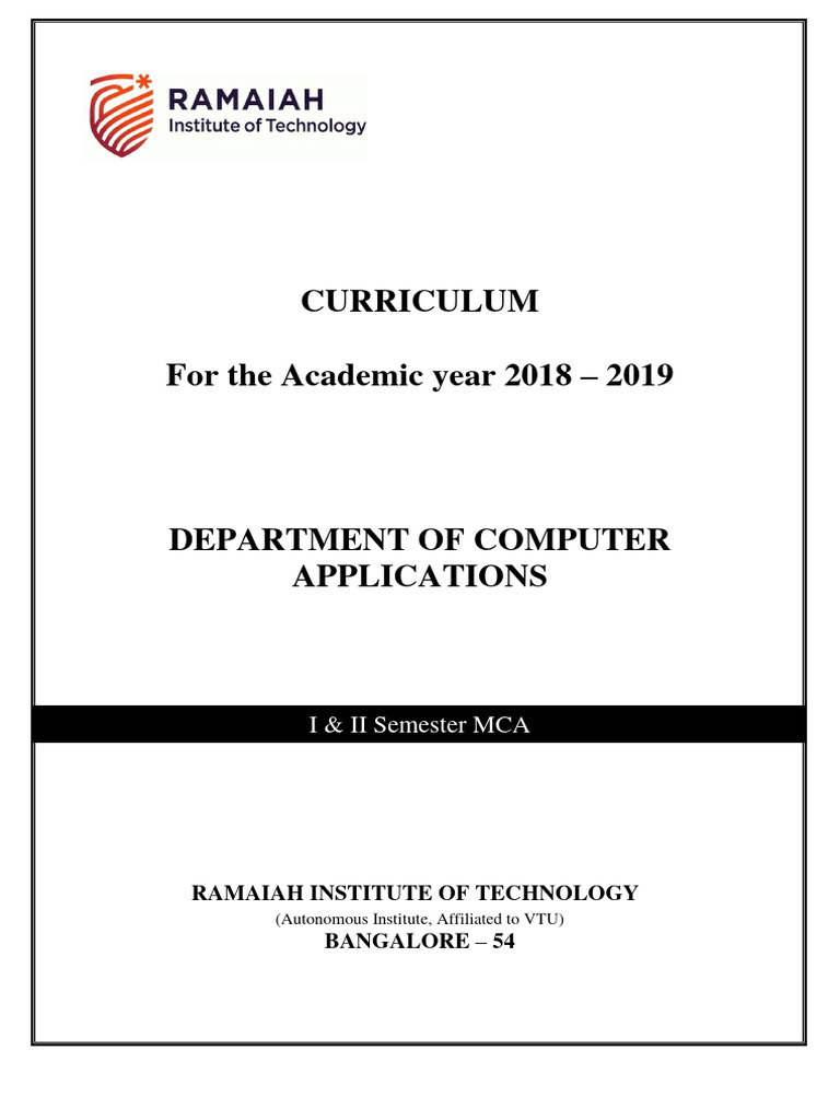 MCA-Scheme+and+Syllabus+I+and+II+Semester MCA 2018-19 | PDF | Relational Database | Pointer ...