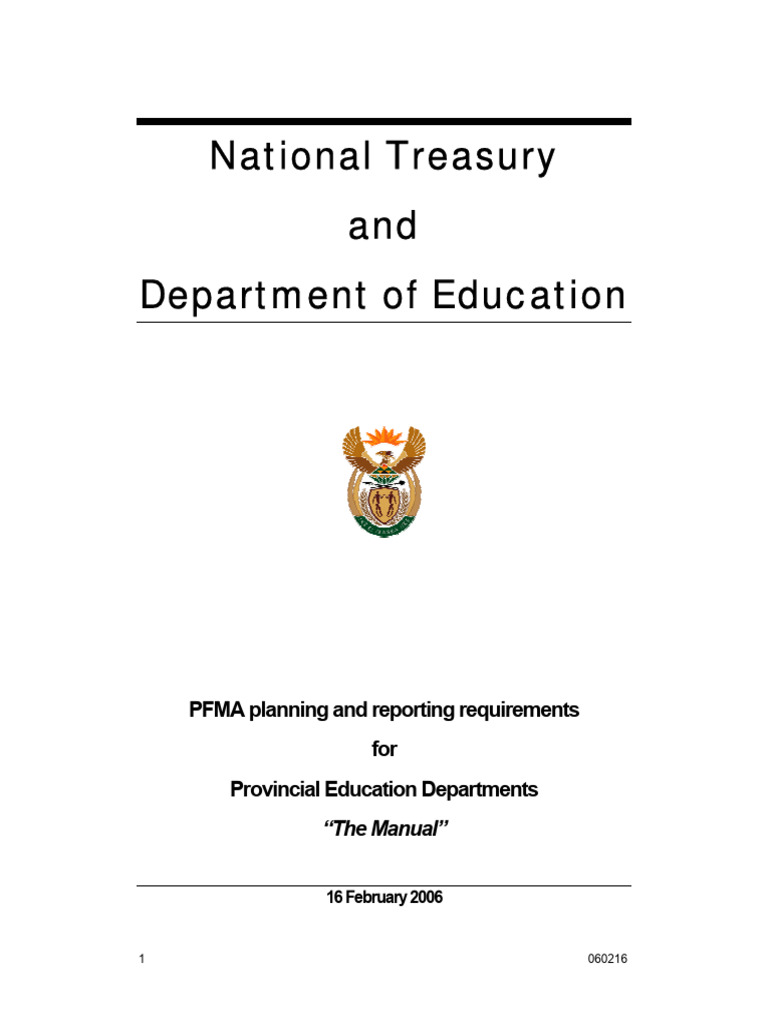 PFMA Planning and Reporting Requirements For Provincial Education ...
