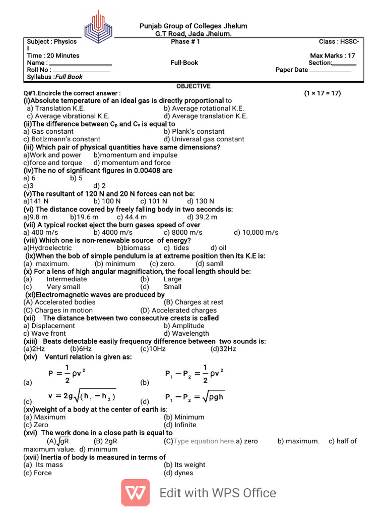 Full Book Physics Pdf Force Gases