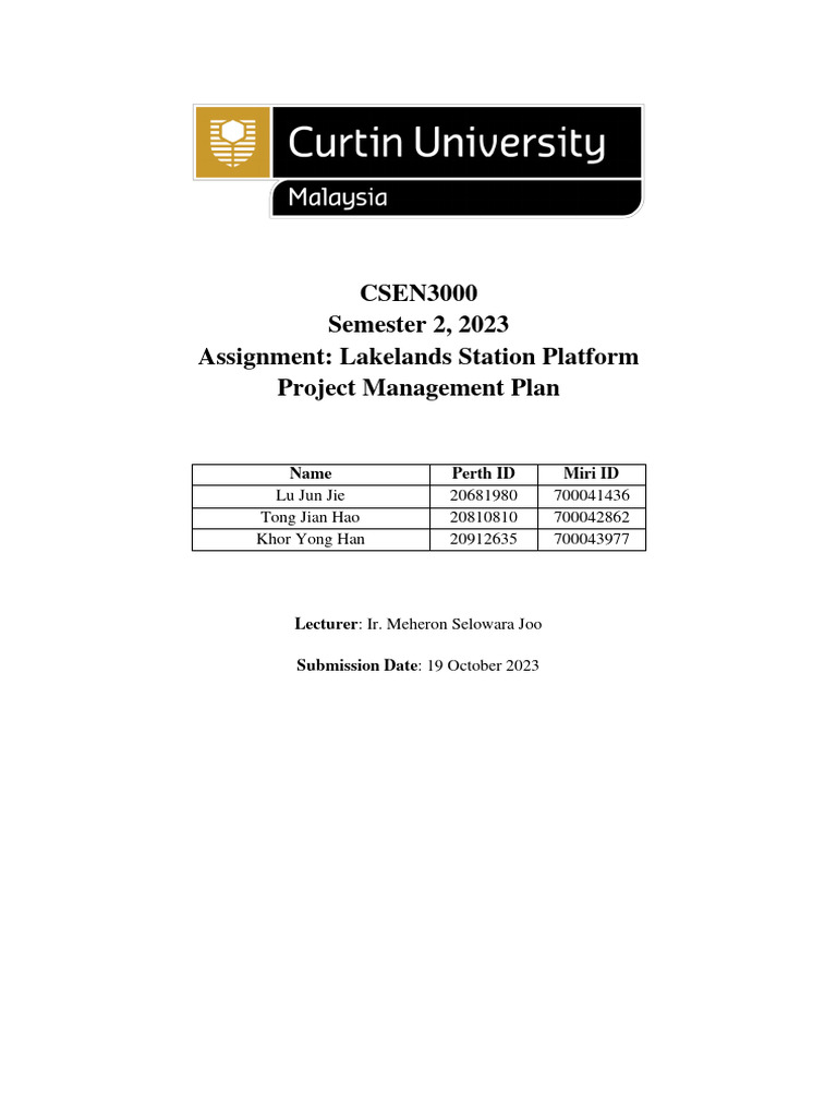 Lakelands Station Project Management Plan | PDF | Drainage | Concrete