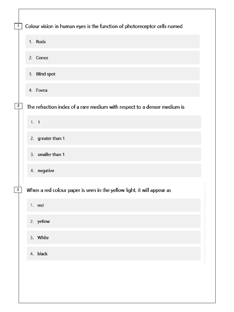 Optics Quiz: Mirrors and Lenses | PDF | Angular Resolution | Mirror