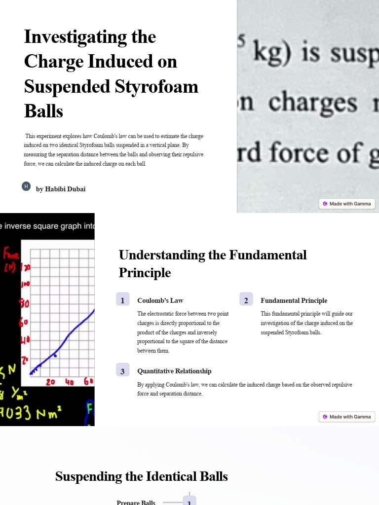 Investigating the Charge Induced on Suspended Styrofoam Balls | PDF ...