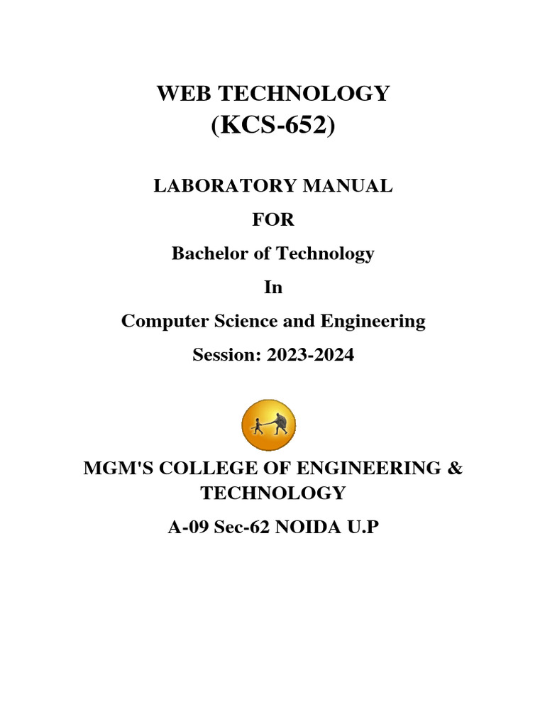Lab Manual WT | PDF | Software Engineering | Software Lab Manual WT | PDF | Software Engineering | Software