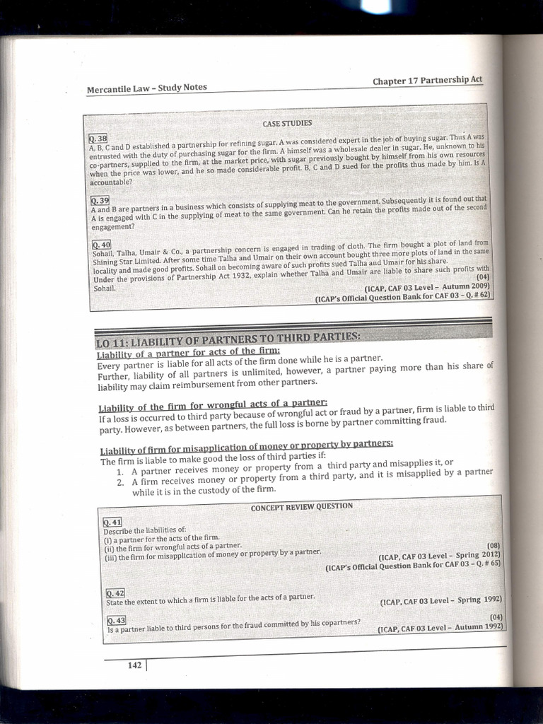 Liability of Partners To 3rd Party | PDF