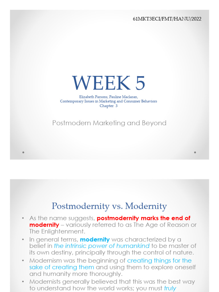 ECI Week 5 | PDF | Postmodernism | Liberal Arts Education