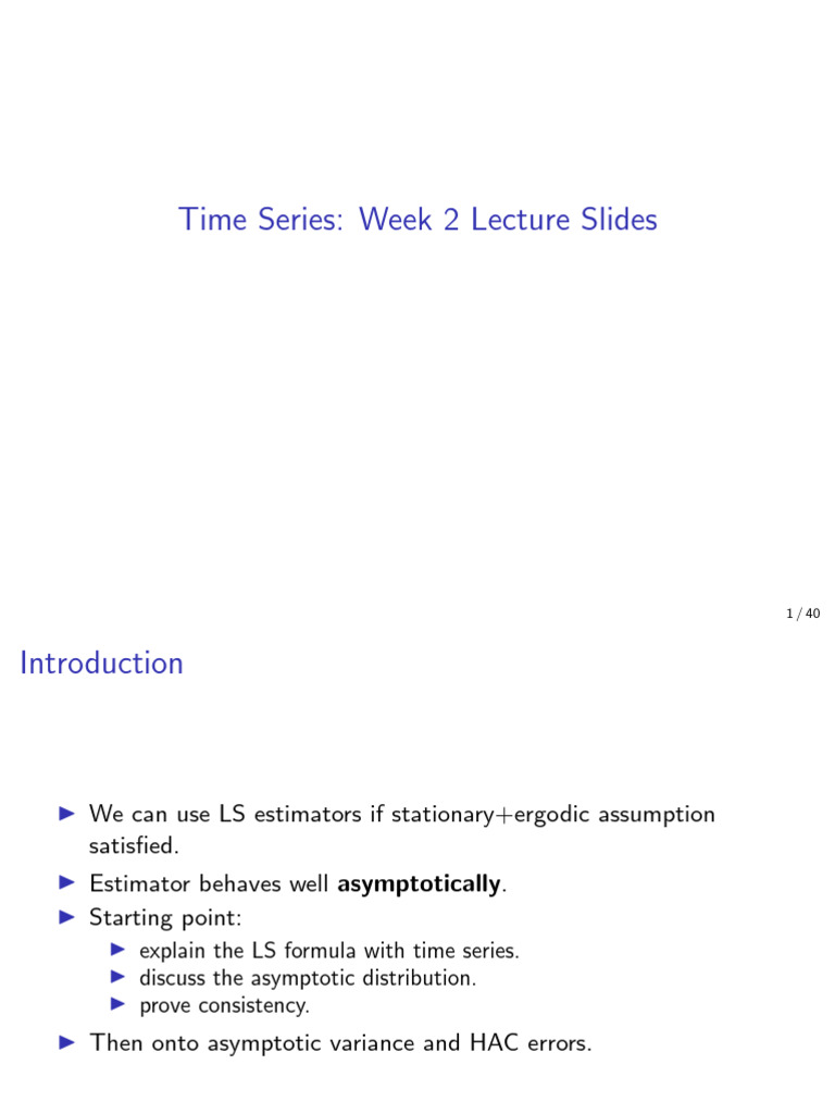 Week2 Combined | PDF | Autocorrelation | Errors And Residuals