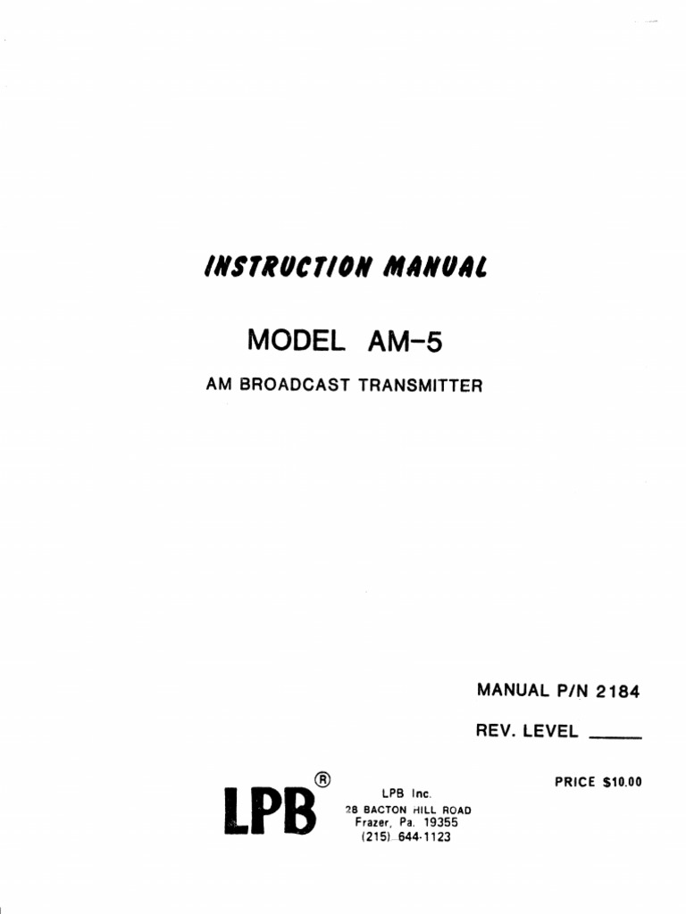 LPB Model Am 5 Manual | PDF | Electronics | Computer Engineering