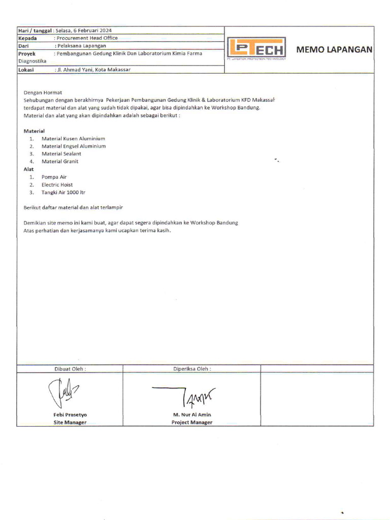 Inventaris Proyek MKS 2024 | PDF